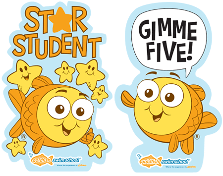 Window Clings for Goldfish Swim Schools – Cedric Hohnstadt Illustration